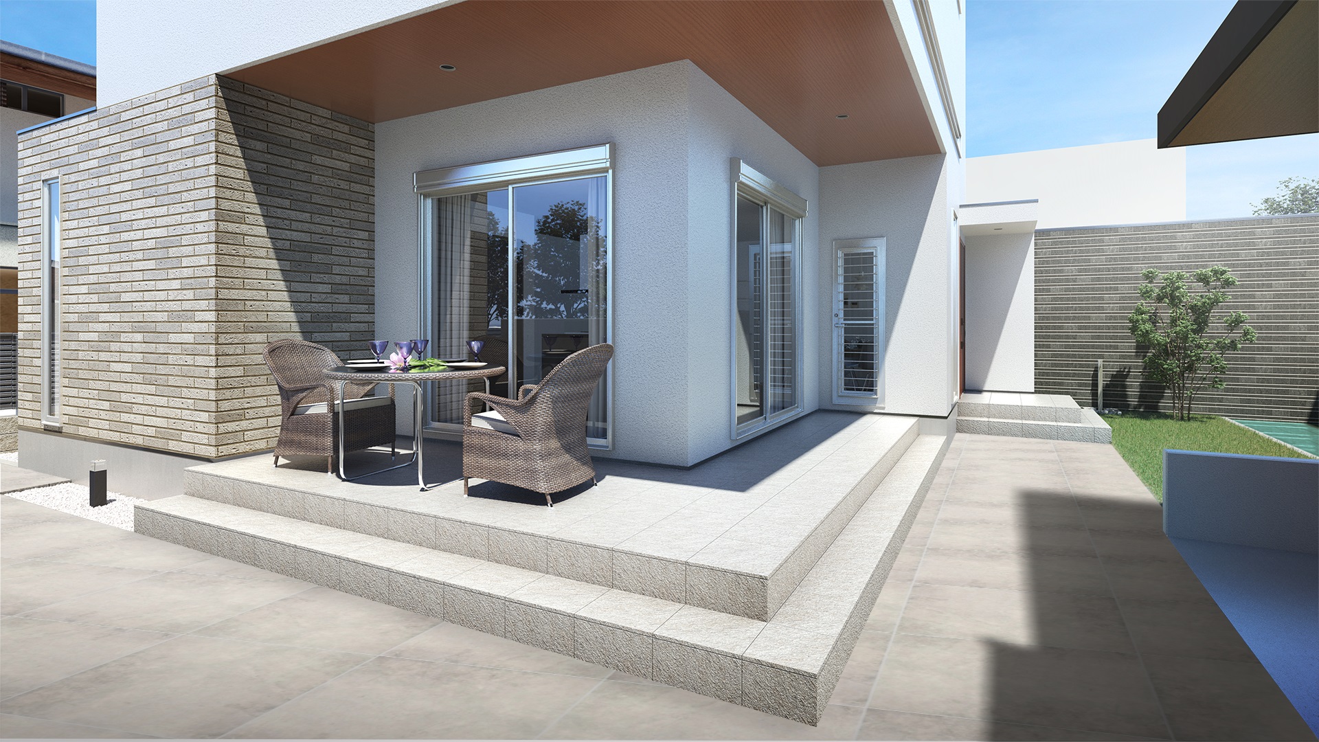 Nature Slate Pizarra massieve vol keramische buitentegel - Step Stones